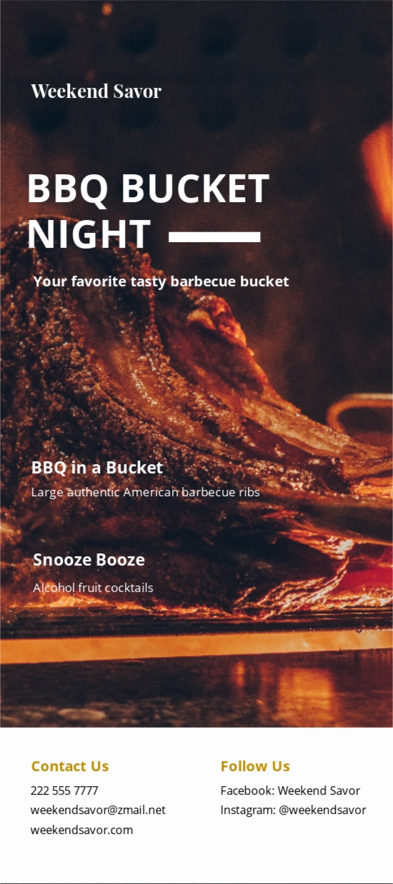 Free Elegant Restaurant DL Card Template - Word | Template.net