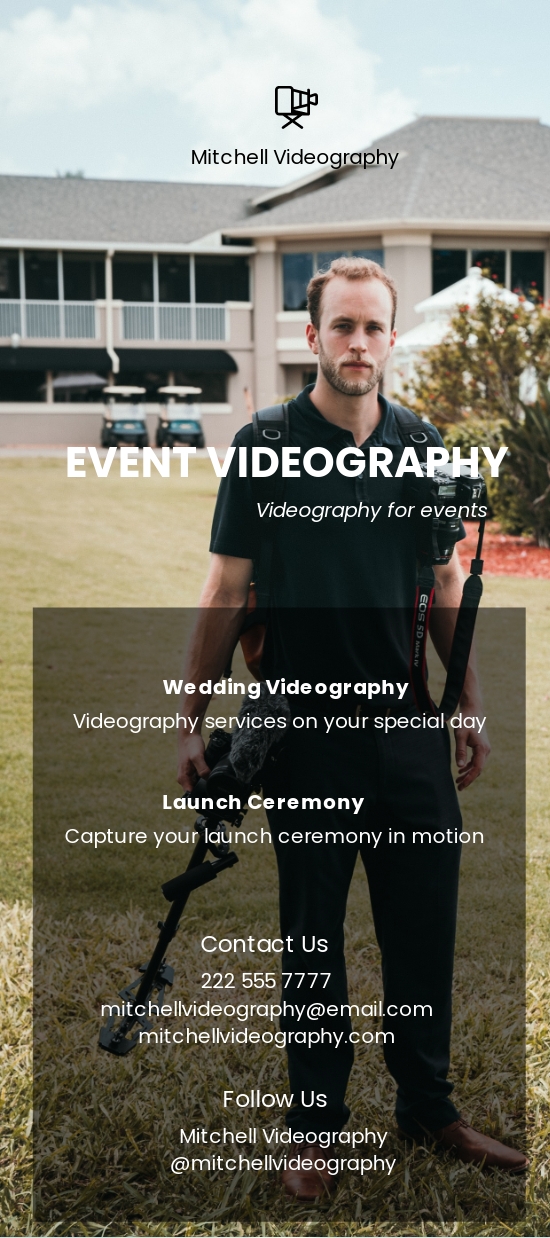 Videographer Rack Card Template