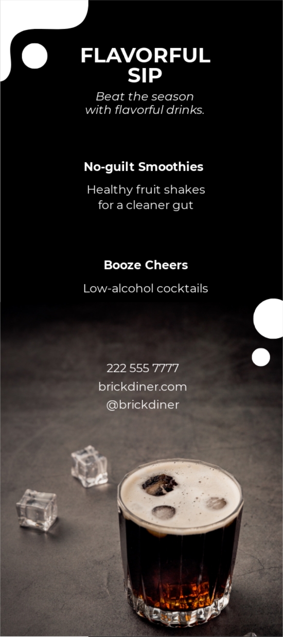 Food & Restaurant DL Card Template [Free JPG] - Word | Template.net