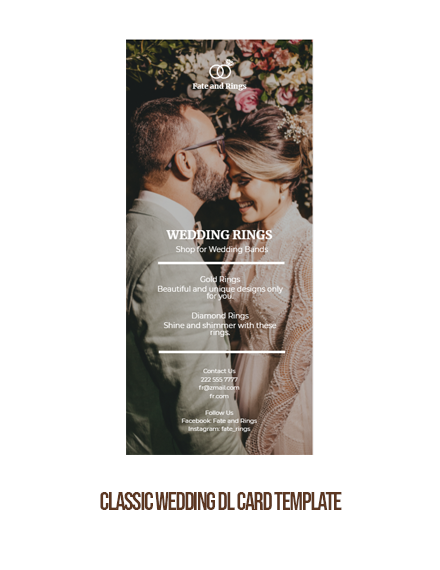 Free Simple Wedding DL Card Template - Illustrator, Word, PSD, PDF ...
