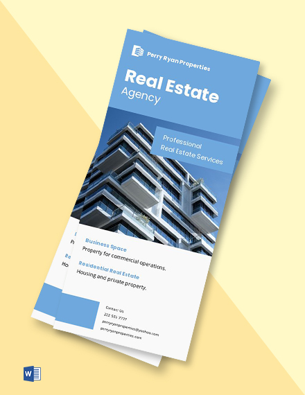 Real Estate DL Card Template - Download in Word, Google Docs ...