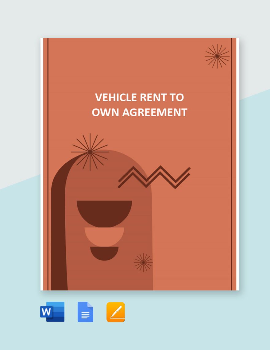 Vehicle Rent To Own Agreement Template Download In Word Google Docs 