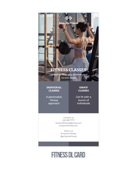 Free Simple Fitness DL Card Template - Download in Word, Illustrator ...