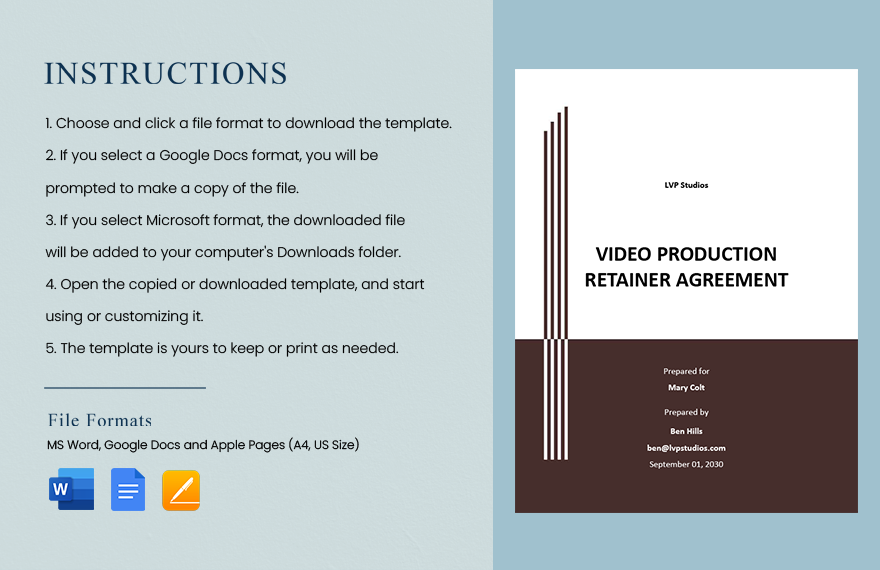 Video Production Retainer Agreement Template Download In Word Google 