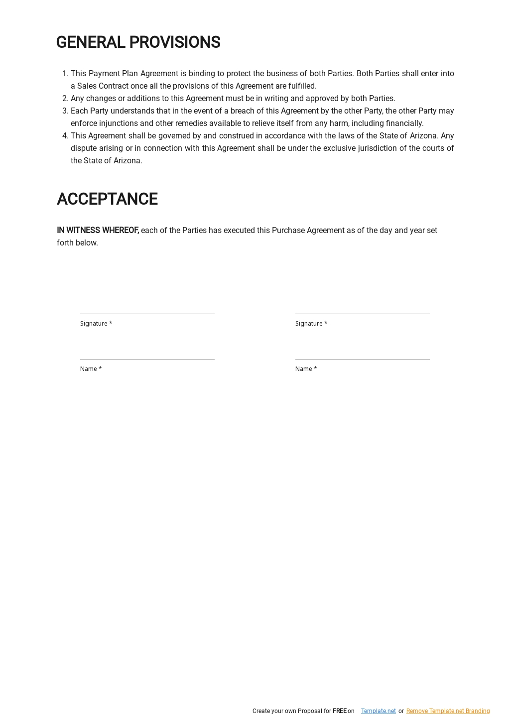 Client Payment Plan Agreement Template [Free PDF] - Google Docs, Word ...
