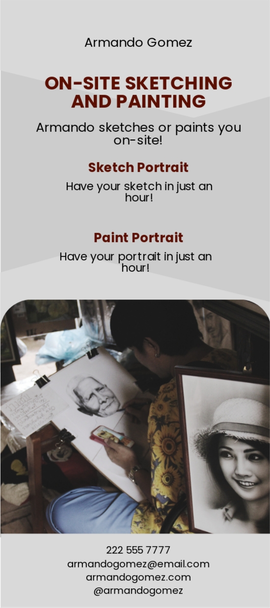 Artist Event DL Card Template in Word | Template.net