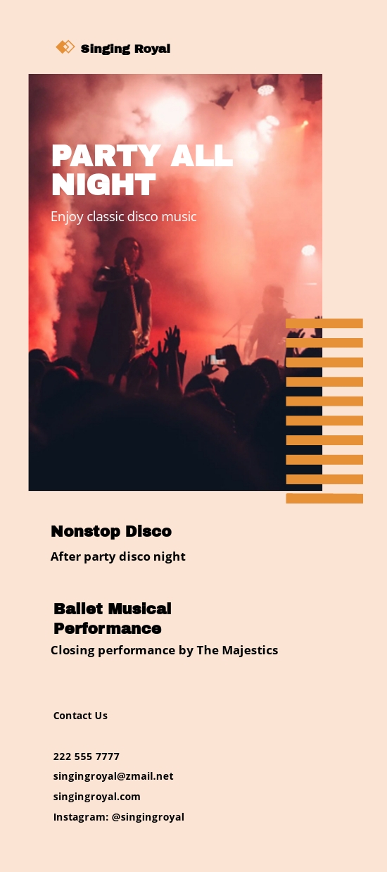 Musical Party DL Card Template - Google Docs, Illustrator, Word, PSD ...