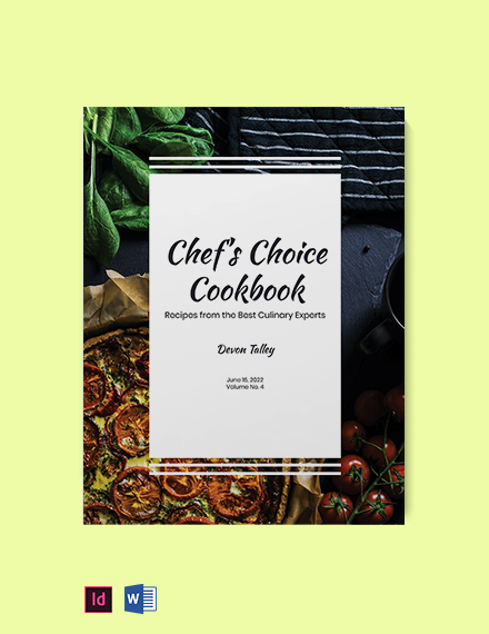 Free Modern Chef Cookbook Template - Download in Word, InDesign ...