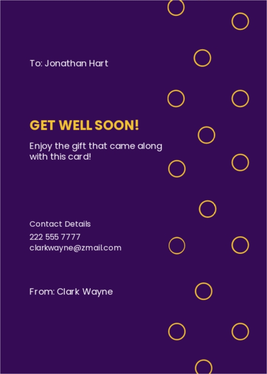 Get Well Soon Gift Card Template - Illustrator, Word, PSD | Template.net