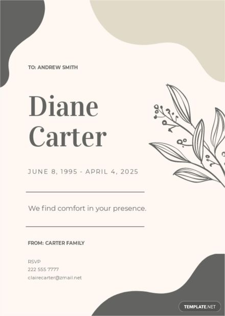 FREE Obituary Card Template Download In Word Google Docs 
