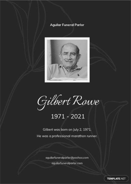 Obituary Card Template