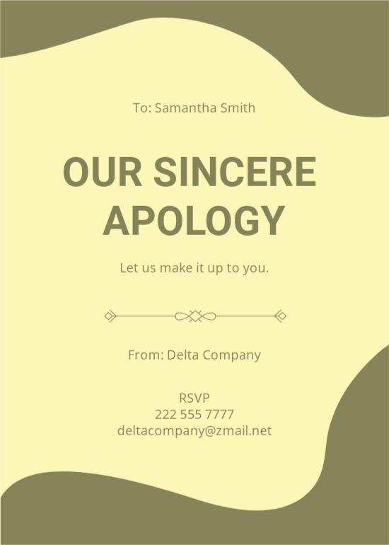 Free Business Apology Card Template - Download in Word, Google Docs ...