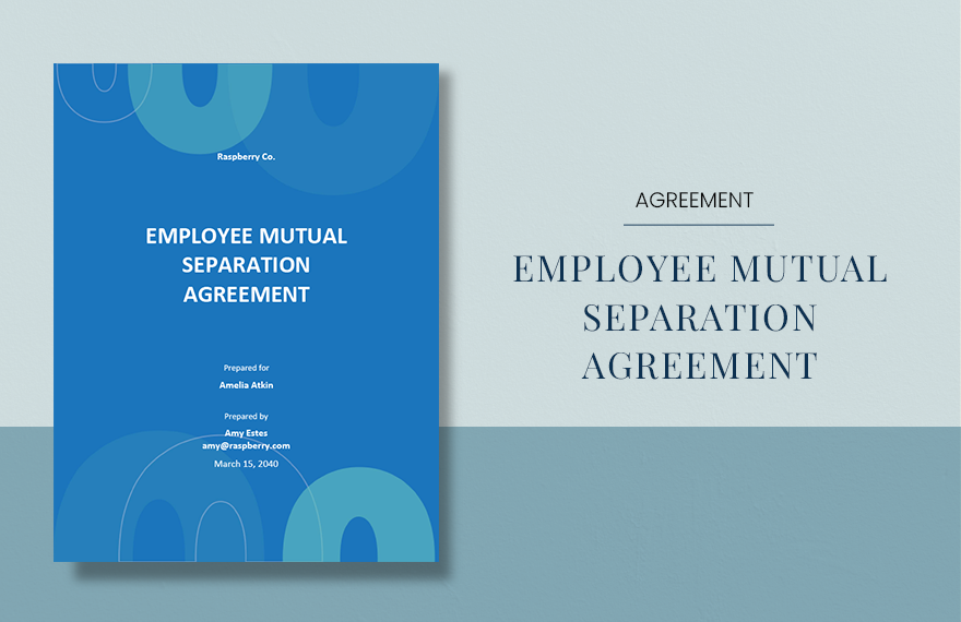9 Simple Employment Separation Agreement Templates Word PDF Google 