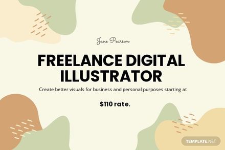 Free Freelance Rate Card Template Google Docs Illustrator Word PSD 