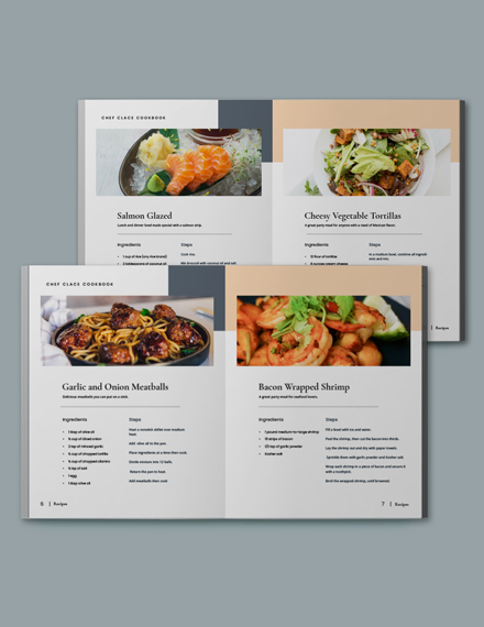 Sample Online Cookbook Template - InDesign, Word | Template.net