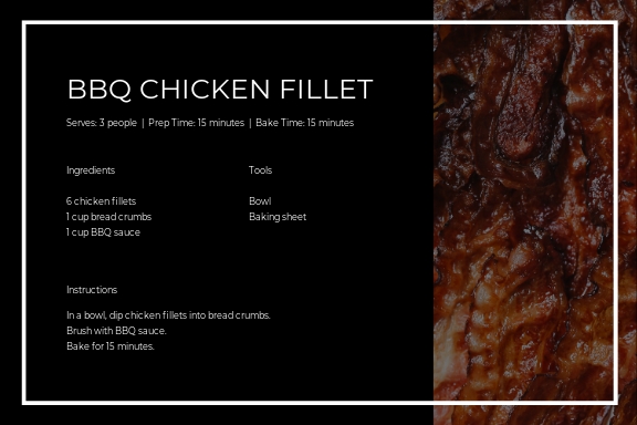 Free Elegant Restaurant Recipe Card Template - Google Docs, Illustrator ...