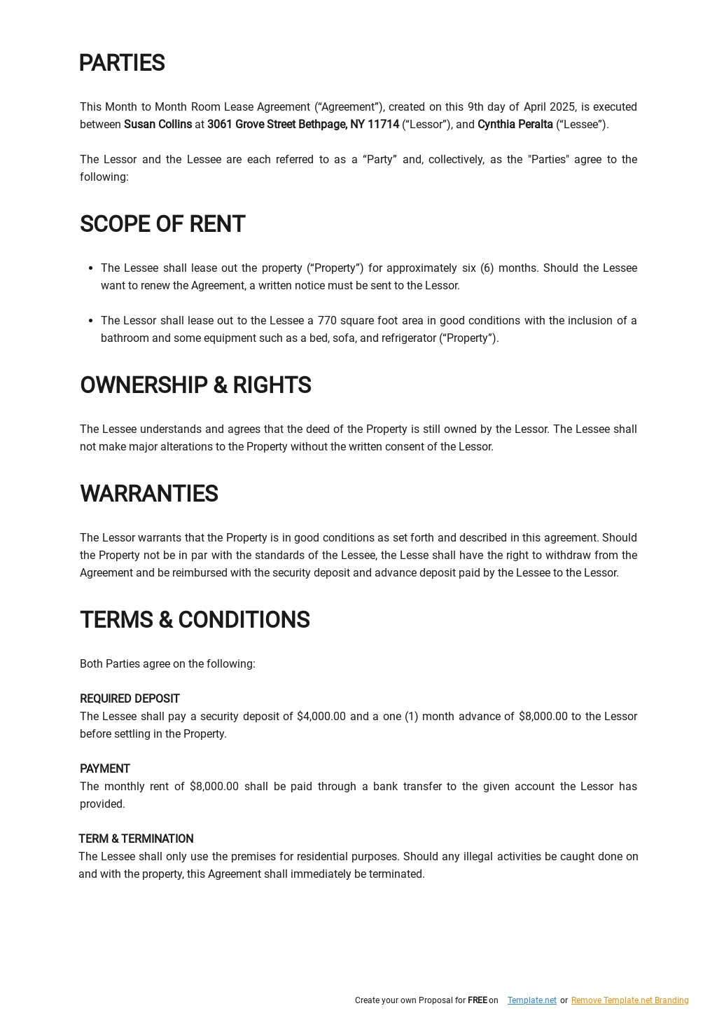 Month To Month Room Lease Agreement Template In Google Docs Word month-to-month-room-lease-agreement-template-in-google-docs-word