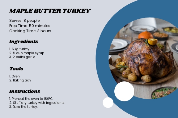 Blank Holiday Recipe Card Template [Free JPG] - Illustrator, Word, PSD ...