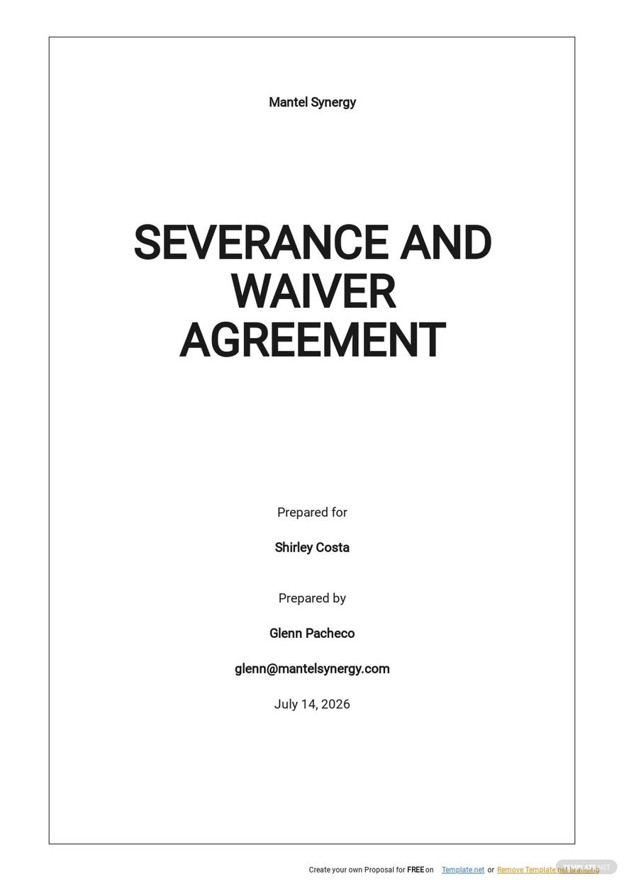 Free Waiver Agreement Templates 13 Download In PDF Word Google Docs 