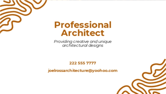 Free Architects Calling Card Template - Google Docs, Illustrator, Word ...