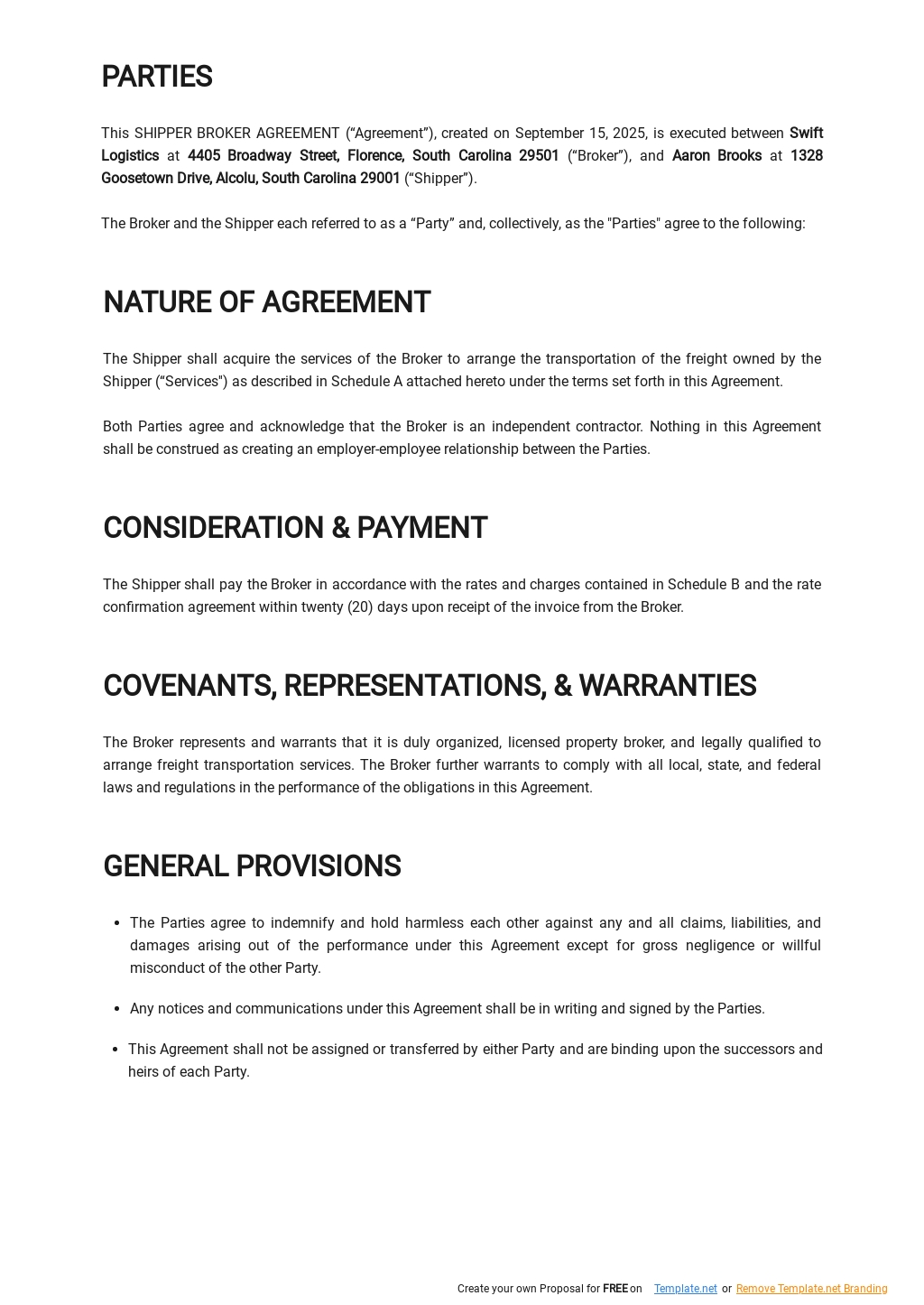 Travel Proposal Template