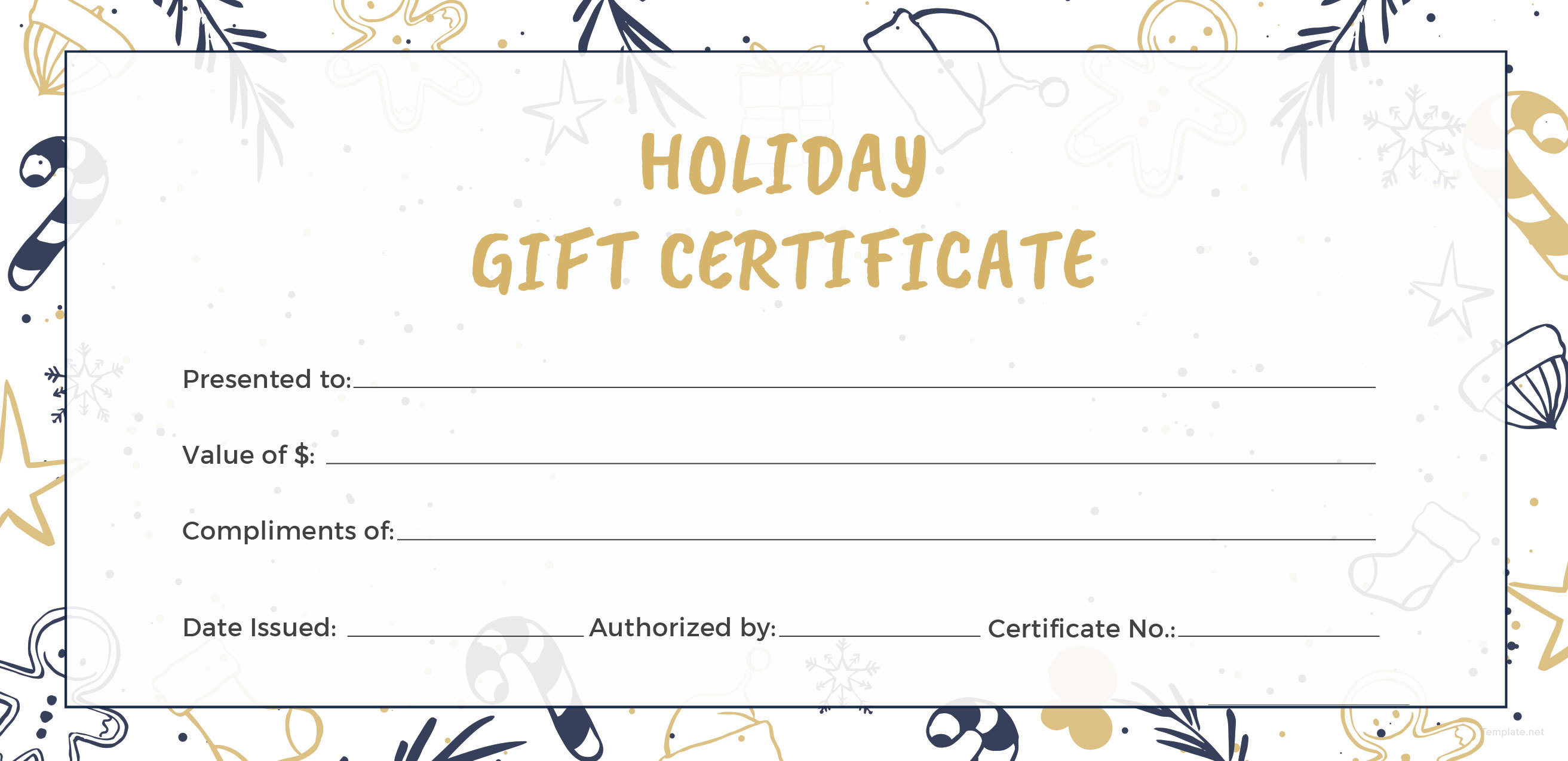 Free Holiday Gift Certificate Template In Adobe Illustrator Microsoft 