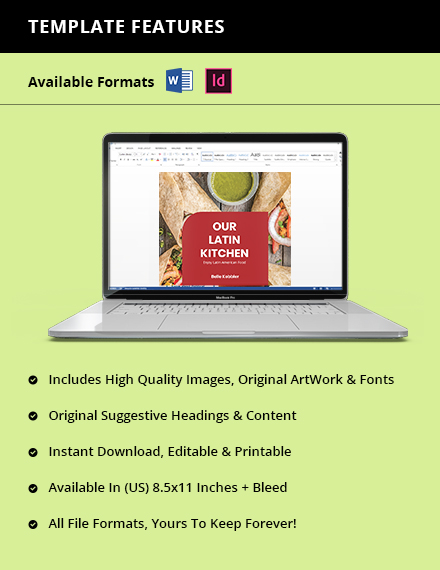 Digital Modern Cookbook Template - InDesign, Word, PDF | Template.net