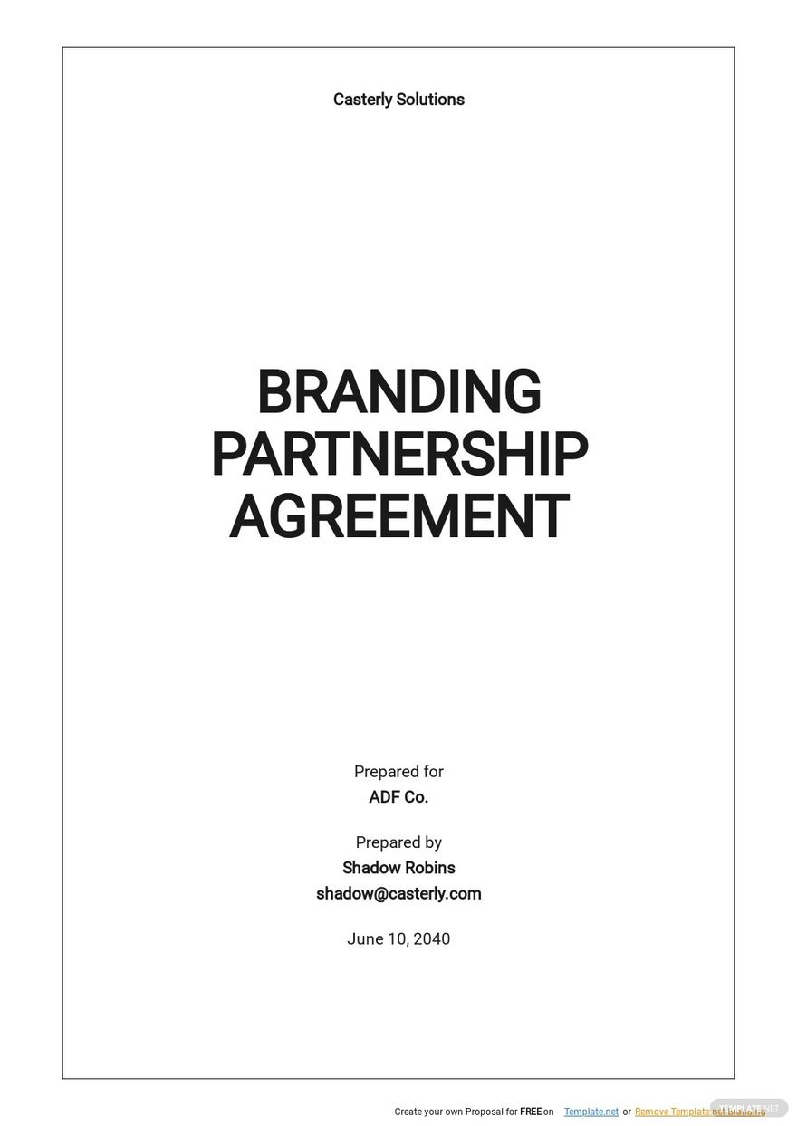 Co-Branding Agreement Template - Google Docs, Word, Apple Pages ...