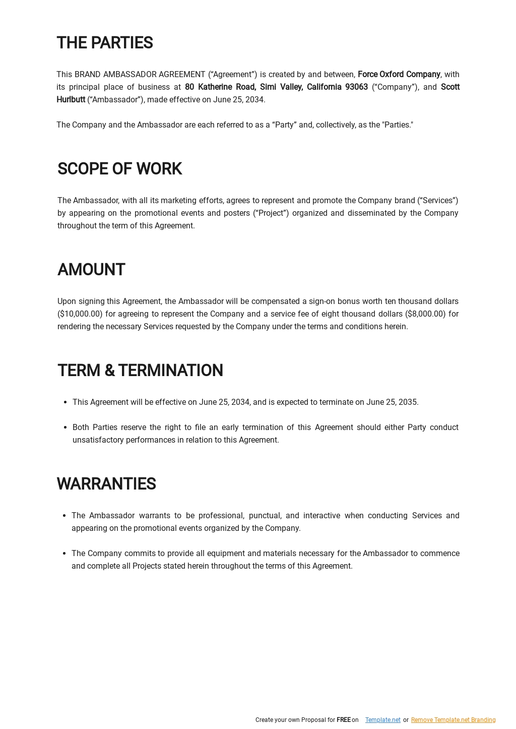 Master Services Agreement Template For Software Development