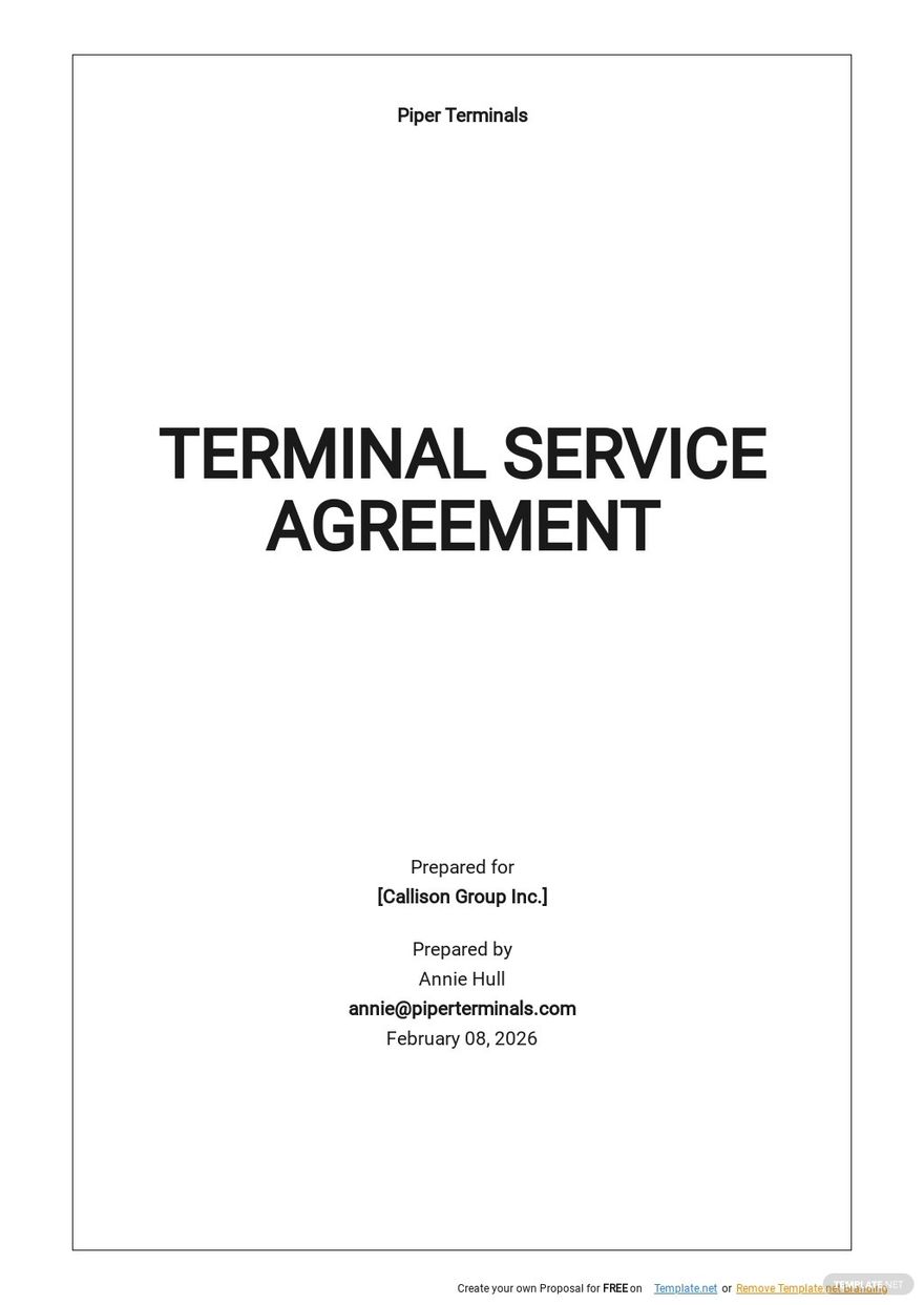 Terminal Agreement Template - Google Docs, Word, Apple Pages | Template.net