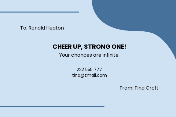 Simple Cheer Up Card Template - Google Docs, Illustrator, Word, PSD ...