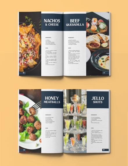 Simple Cookbook Layout Template - InDesign, Word | Template.net