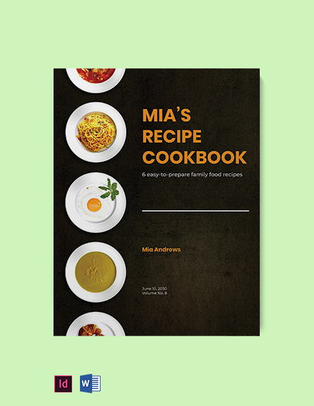 Digital Recipe Cookbook Template - InDesign, Word | Template.net
