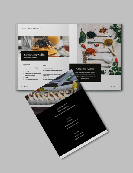 Modern Cookbook Layout Template - InDesign, Word | Template.net