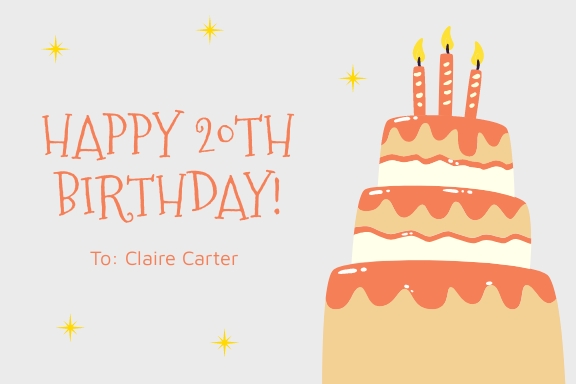 Birthday Wishes Card Template For Kid Girl Google Docs Illustrator 