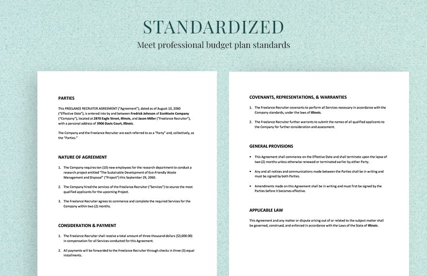 Freelance Recruiter Agreement Template Download In Word Google Docs 
