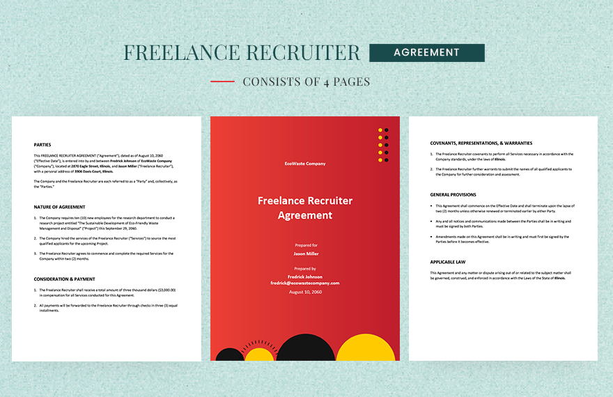 Freelance Recruiter Agreement Template Download In Word Google Docs 