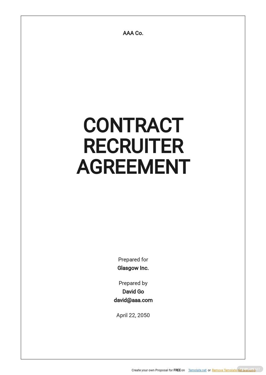 Recruiter Templates Design Free Download Template
