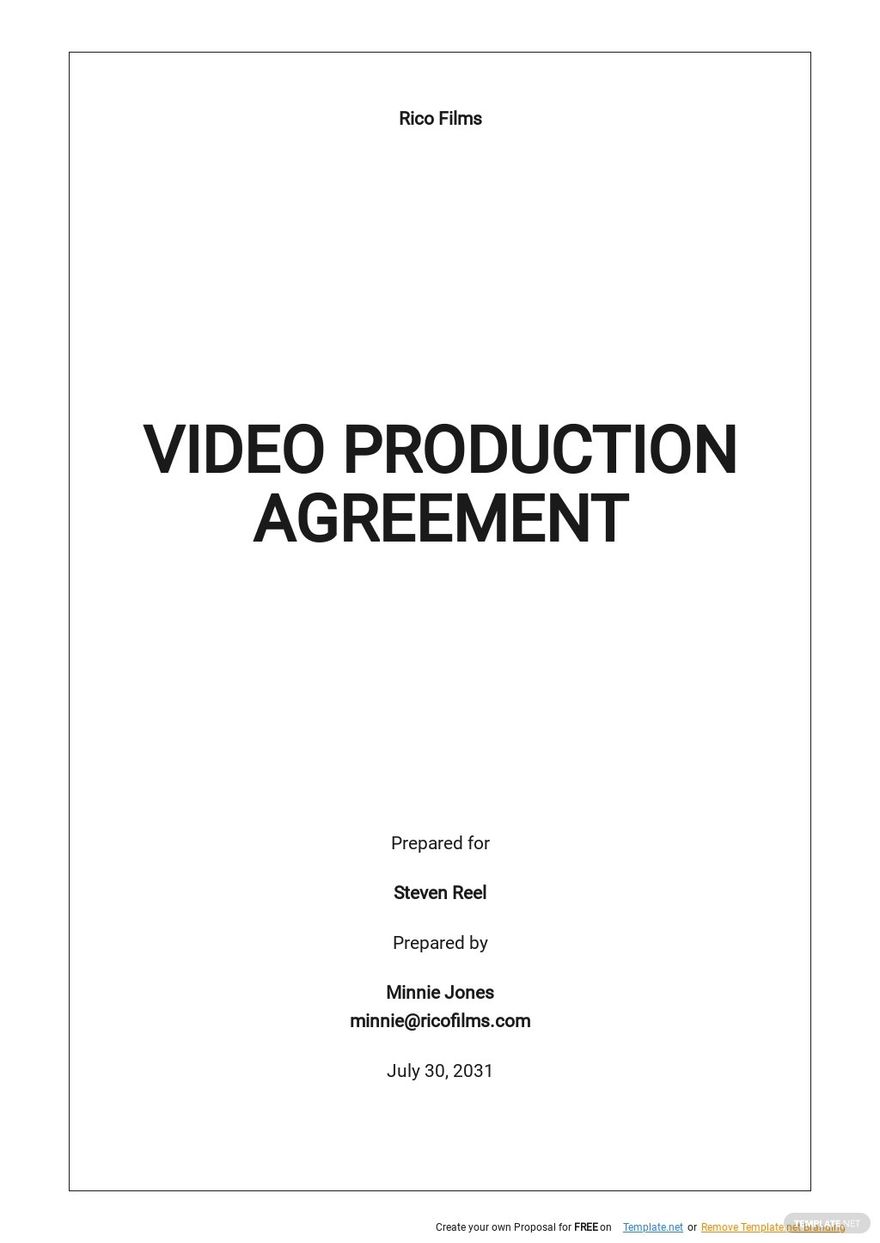 Video Clip License Agreement Template In Google Docs Word Apple Pages 