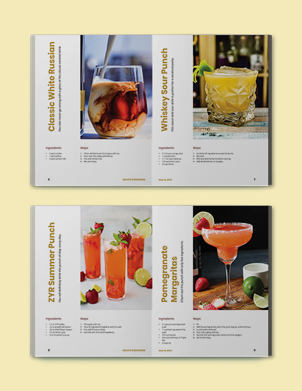Elegant Mini Cookbook Template - InDesign, Word, PDF | Template.net