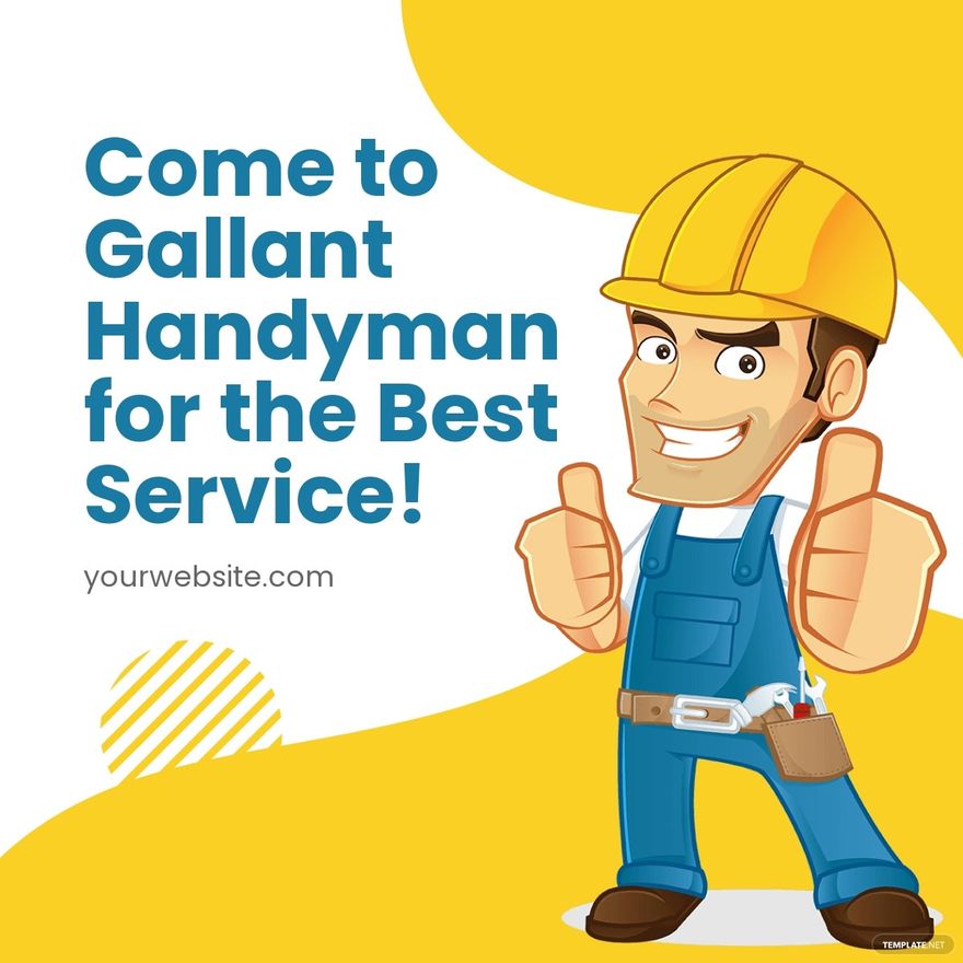 Free Handyman Advertising Linkedin Post Template Template