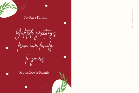 Family Holiday Postcard Template - Illustrator, Word, PSD | Template.net