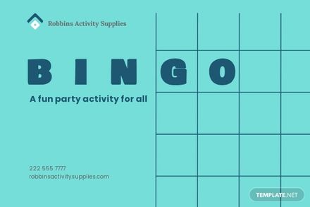 FREE Bingo Card Template Download In Word Google Docs Illustrator 