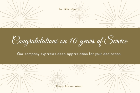 1 Year Work Anniversary Template
