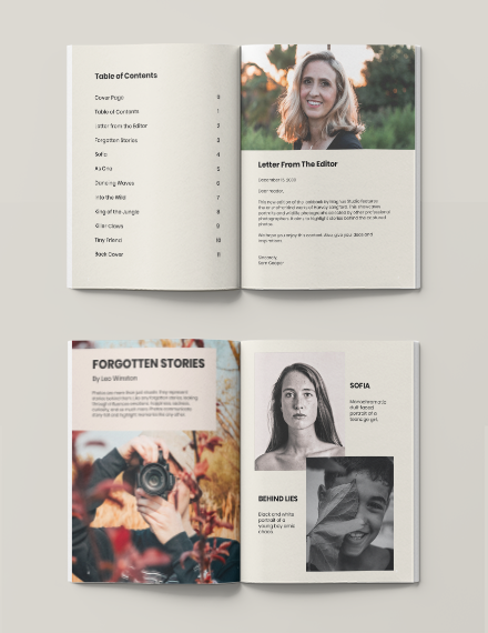 Photography Portfolio Lookbook Template - InDesign, Word | Template.net