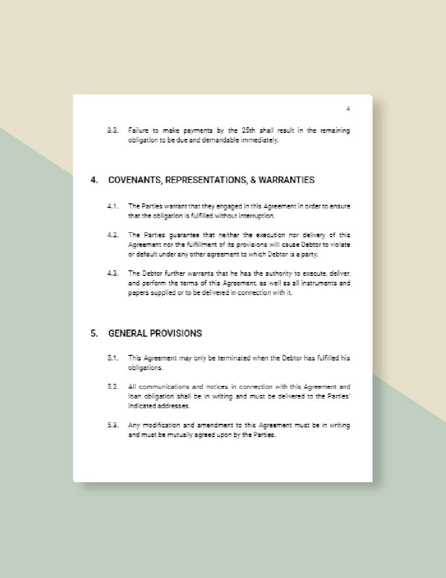 Customer Payment Agreement Template - Google Docs, Word, Apple Pages ...
