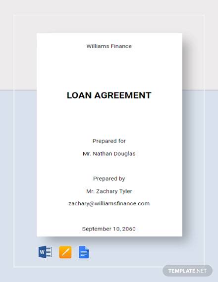 13+ Loan Agreement Templates - Free Downloads | Template.net