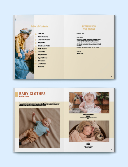 Baby Lookbook Template | InDesign, Word | Template.net