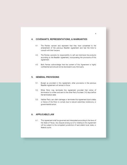 Amendment Agreement Template - Google Docs, Word, Apple Pages, PDF ...
