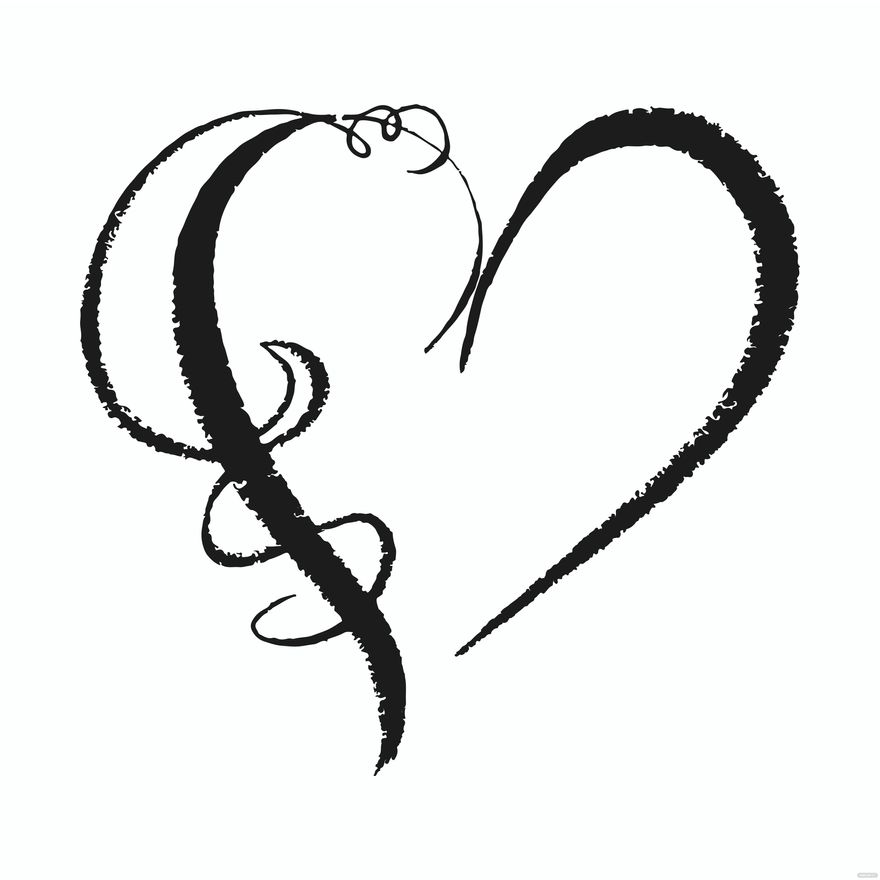Free Double Heart Silhouette - EPS, Illustrator, JPG, PSD, PNG, SVG ...